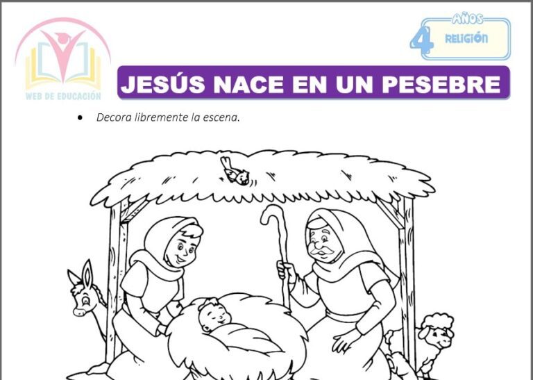 Jesús nace en un pesebre Para Cuatro Años – Web de Educación